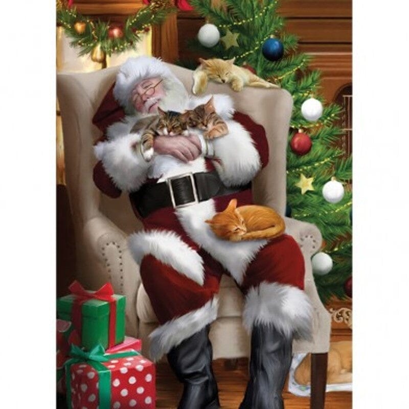 Cat Nap Santa Christmas Card | Books & Greeting Cards (ID:9477)